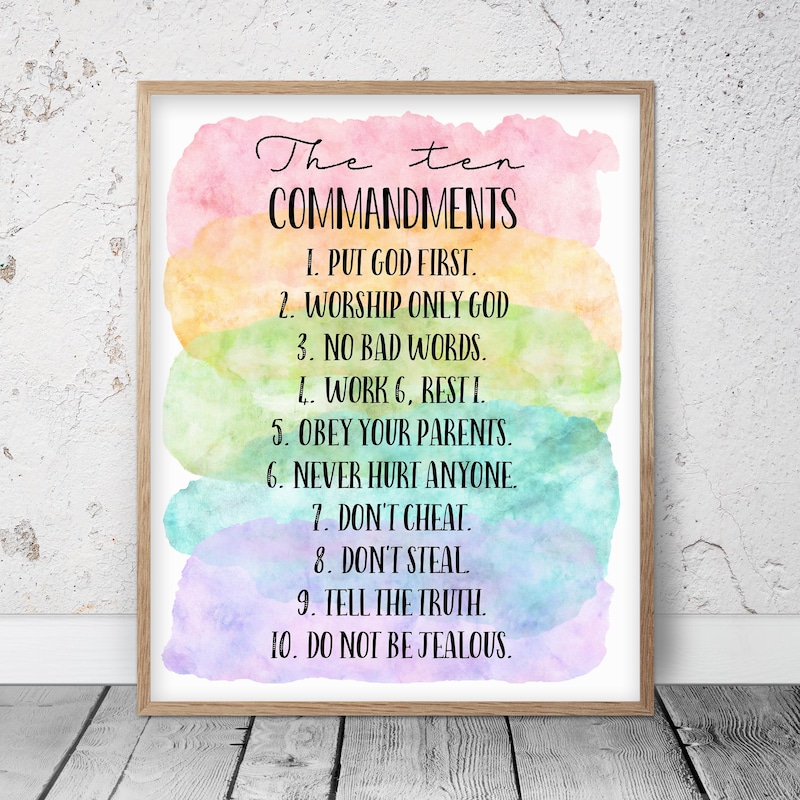 Ten Commandments - Etsy