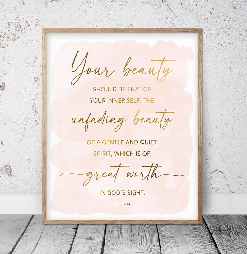 Your Beauty Should Be That of Your Inner Self, 1 Peter 3:4, Bible Verse ...