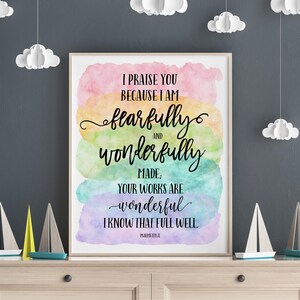 I Praise You Because I Am Fearfully and Wonderfully Made, Psalms 139:14 ...