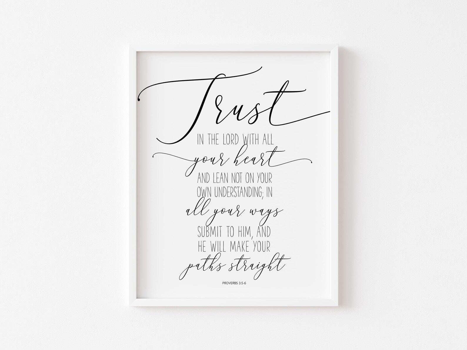Trust in the Lord With All Your Heart, Proverbs 3:6, Bible Verse ...