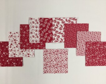 Red and white fabric | Etsy