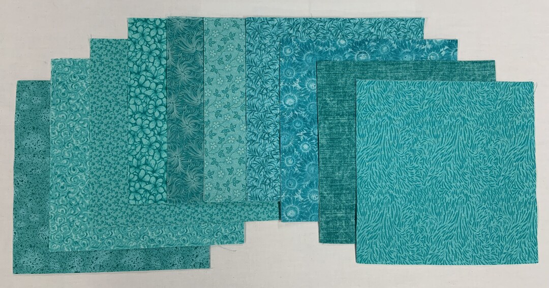 Aqua Layer Cake Quilting Fabric 40 10 Inch Squares - Etsy