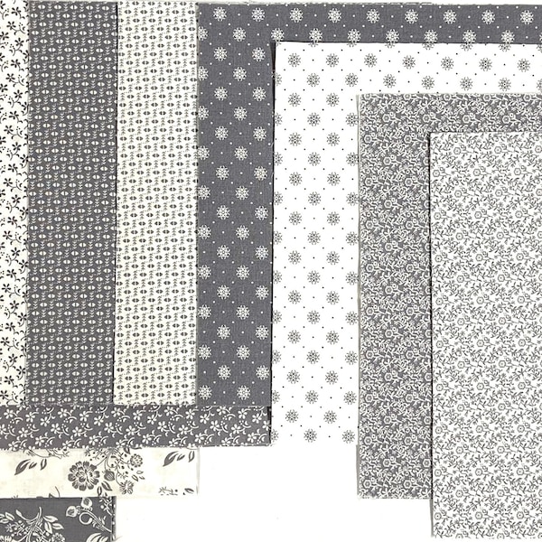 Fabric Layer Cake Black and Gray - Etsy