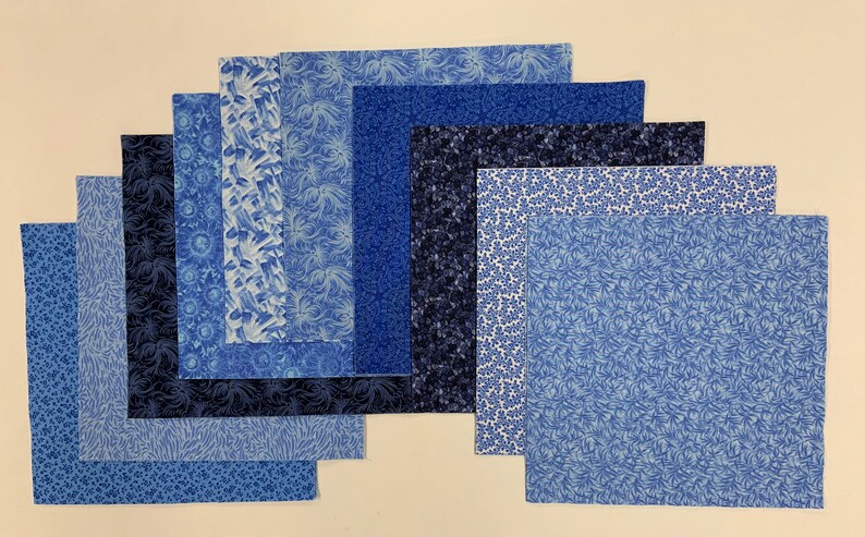Blue Layer Cake 40 10 Squares Quilting Fabric New | Etsy