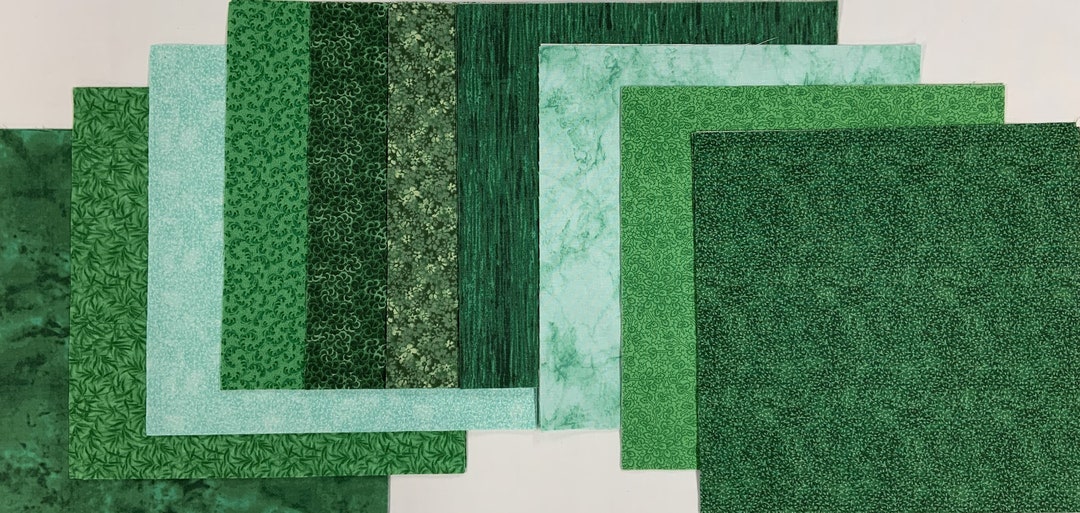 Classic Green Layer Cake - Quilting Fabric 40 - 10" Inch Squares - Etsy