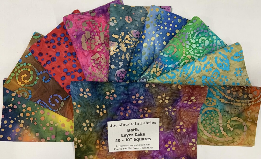Beautiful Batik Layer Cake - Quilting Fabric 40 - 10" Inch Squares - Etsy