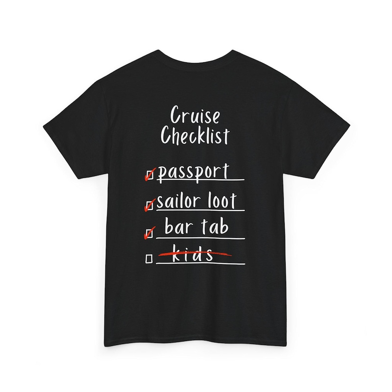 Cruise Checklist T Shirt - Etsy