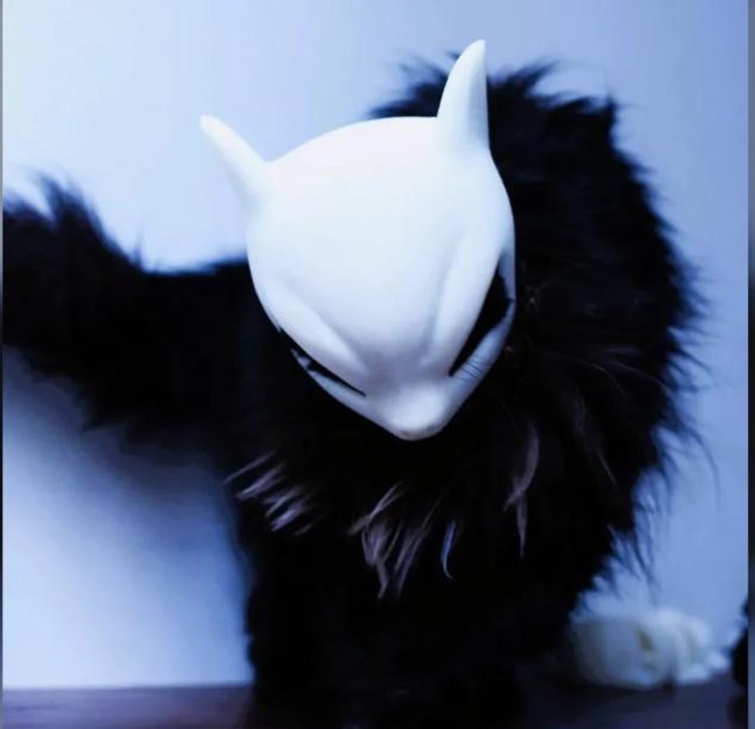 Mewtwo Cat Mask Pokemon Costume for Your Pet - Etsy