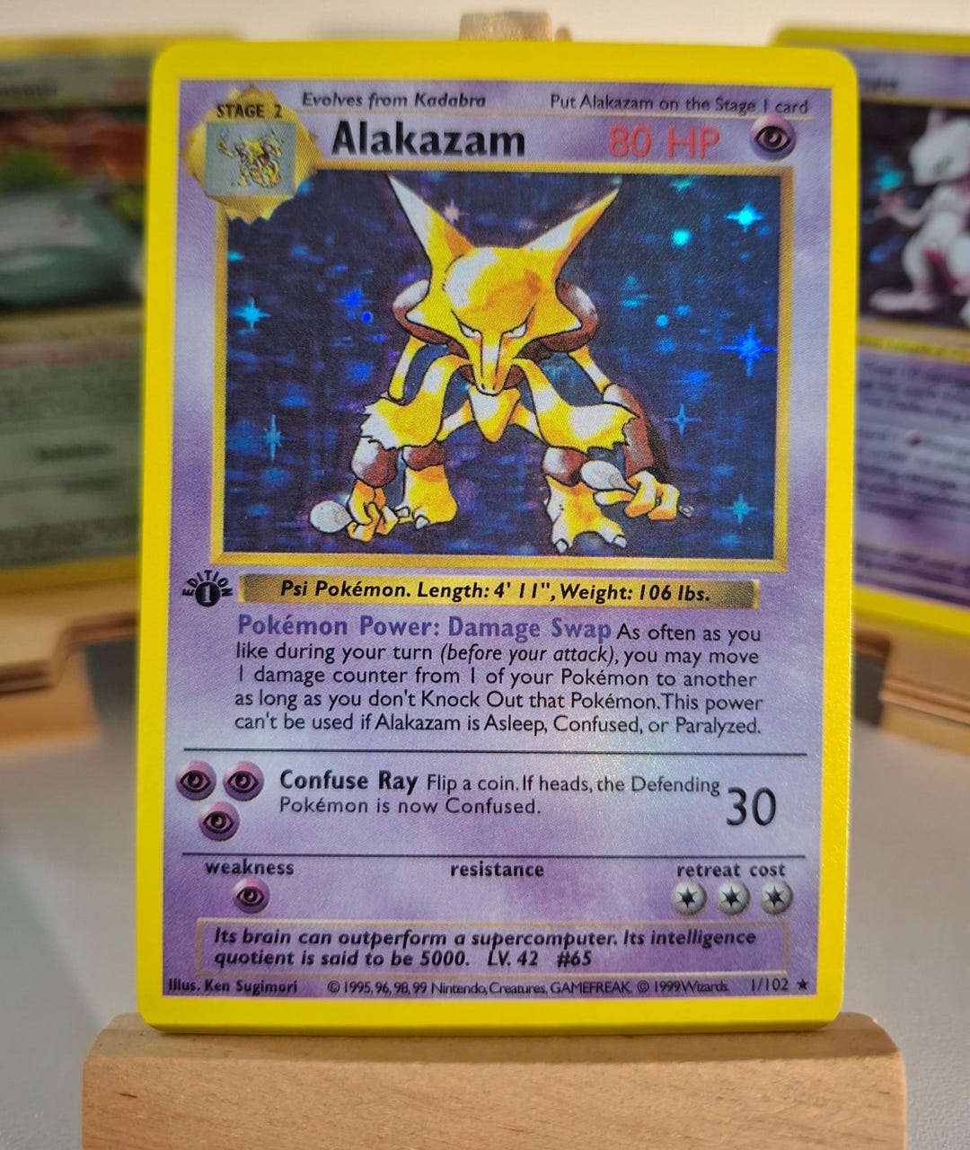 Alakazam (shadowless) - Base Set - PKM Proxy - Etsy Canada