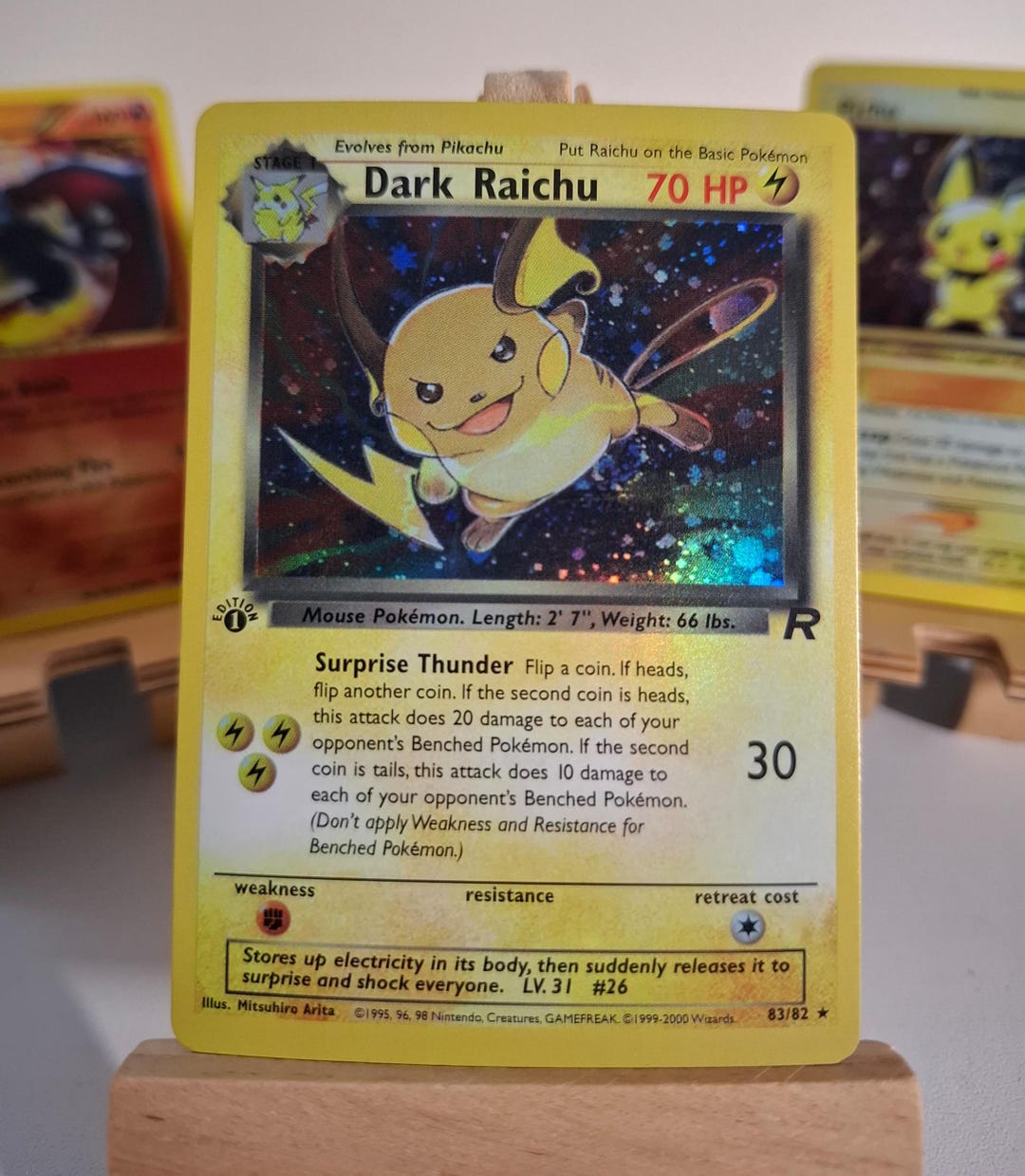Dark Raichu - Team Rocket - PKM Proxy - Etsy