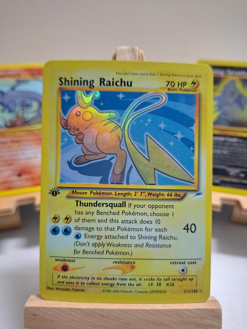 Shining Raichu - Neo Destiny - PKM Proxy - Etsy