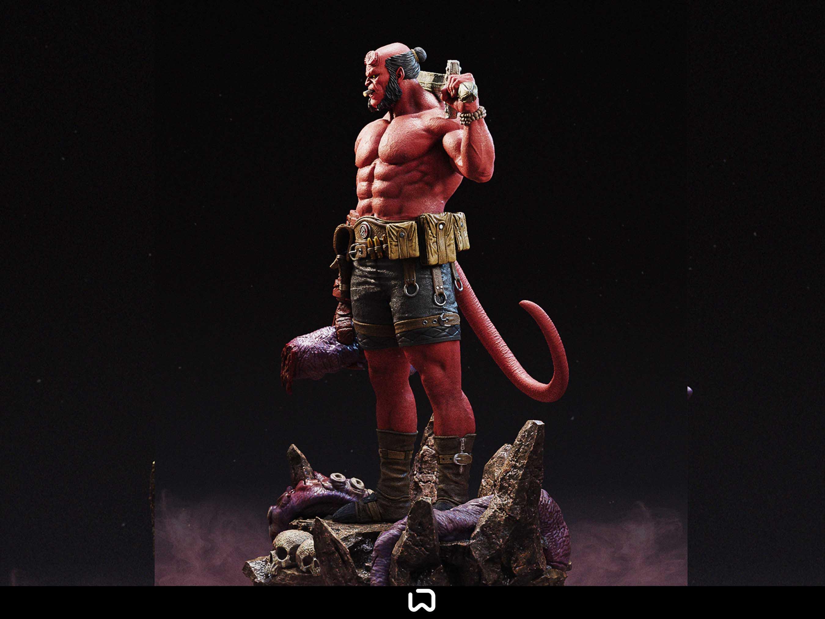 Handcrafted Hellboy Warrior Figurine Epic Collectible for Fans & Decor - Etsy