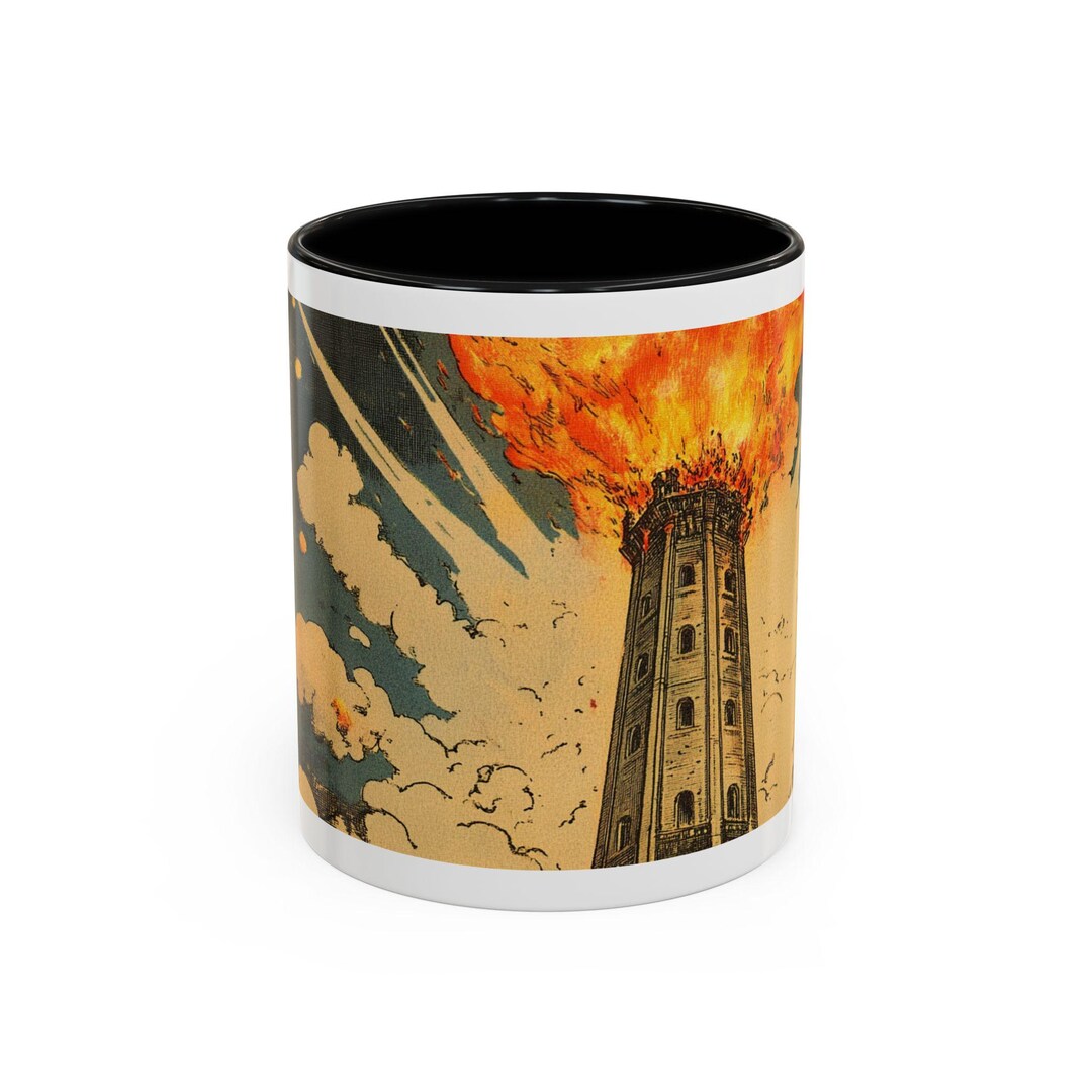 Bold Tower Tarot Art Deco Coffee Mug, Tarot Card Meaning, Unique Gift ...