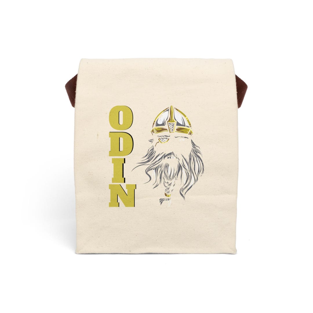 Nordic God Odin Lunch Bag, Odin Inspired Tote, Ecofriendly Canvas Bag ...