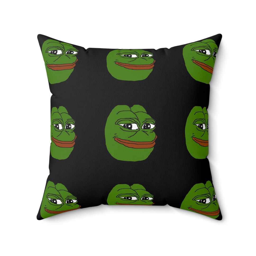 Pepe Meme Themed Decorative Pillow, Mancave Decor, Fun Home Accent ...
