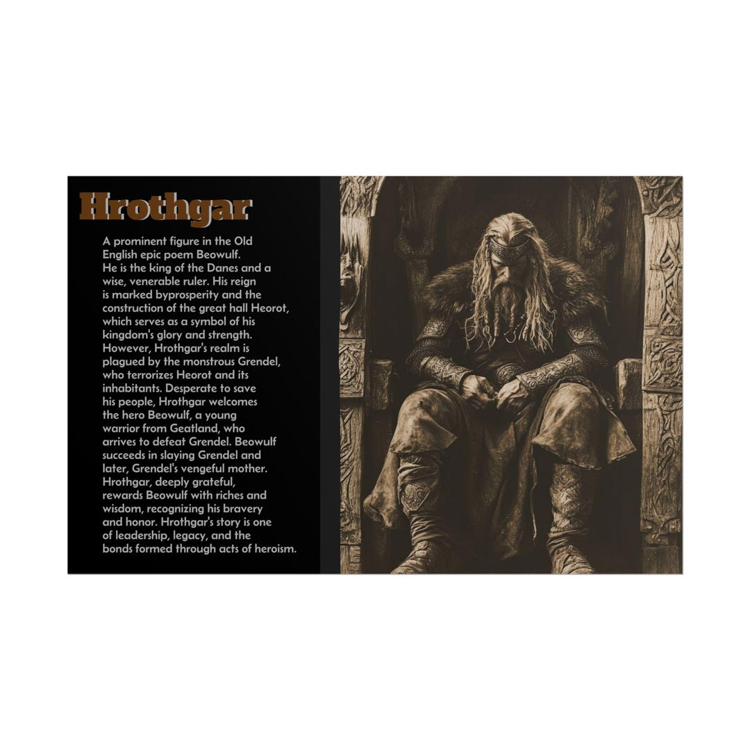 Hrothgar of Beowulf Poem: Description Beowulf Poem, Vintage Literature ...