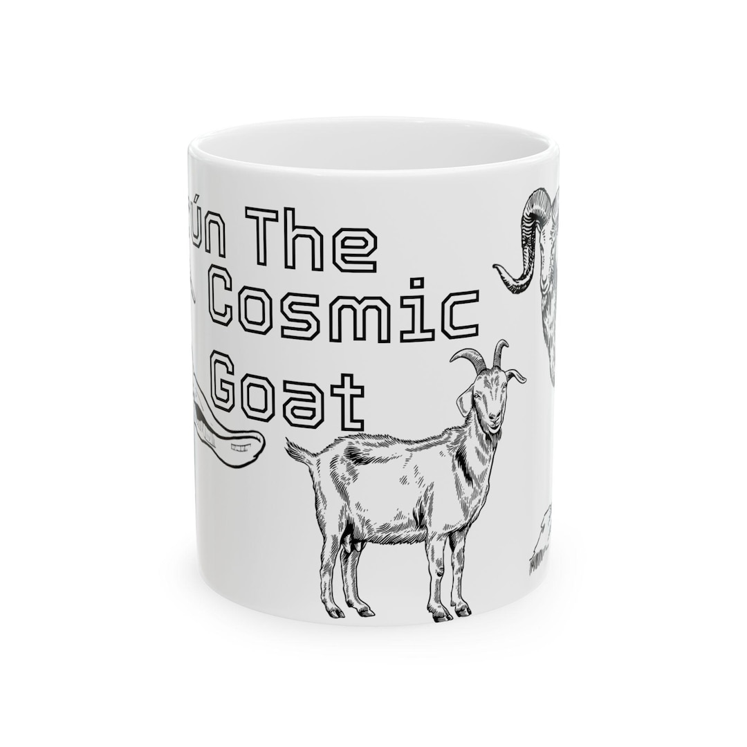 Cosmic Goat Ceramic Mug: Coloring Cup for Norse Lovers, Goat ...