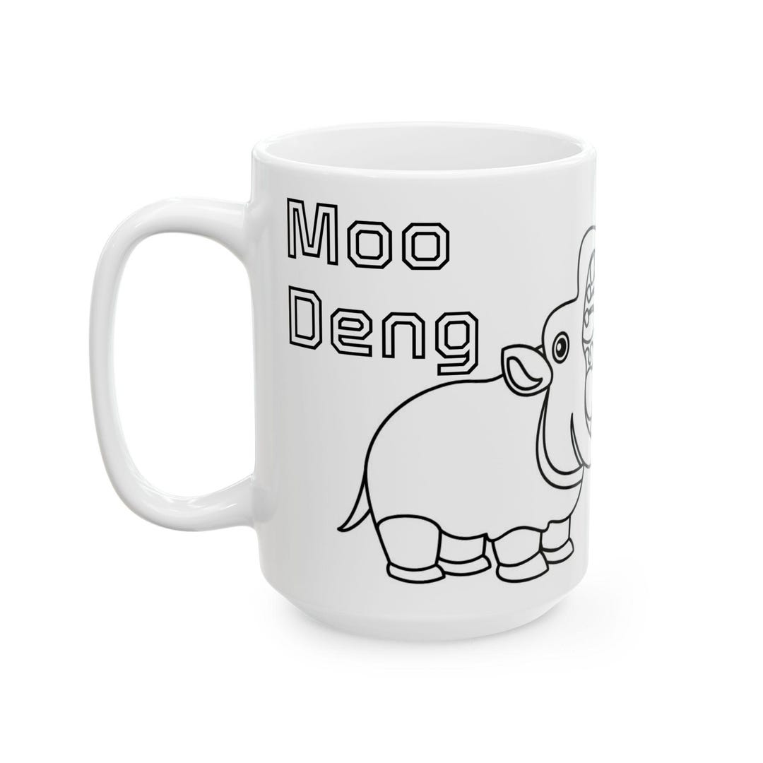 Bad Hippo, Moo Deng: Color Your Own Ceramic Mug Fun DIY Coffee Cup for ...