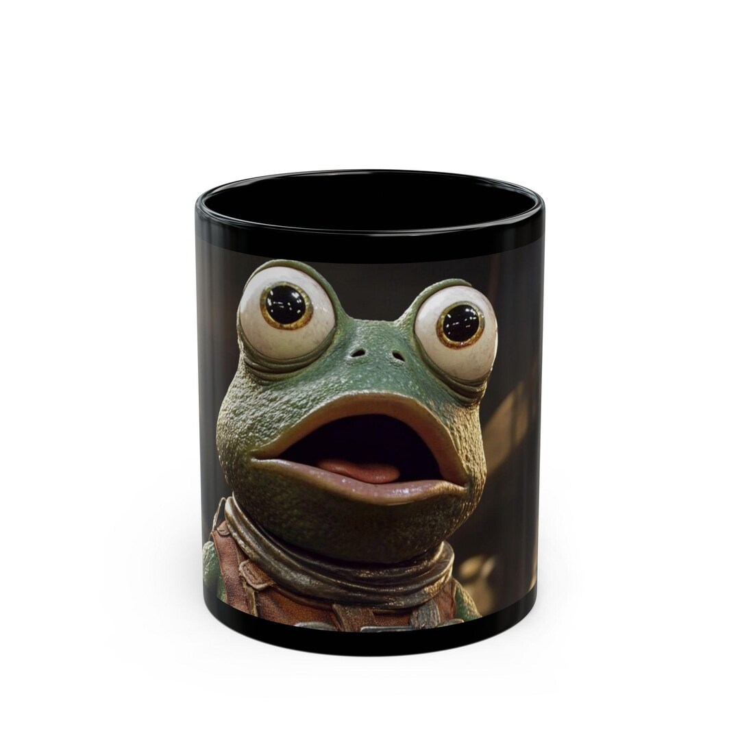 Funny Pepe Frog Mug Cute Coffee Cup, Frog Lover Gift, Quirky Meme ...