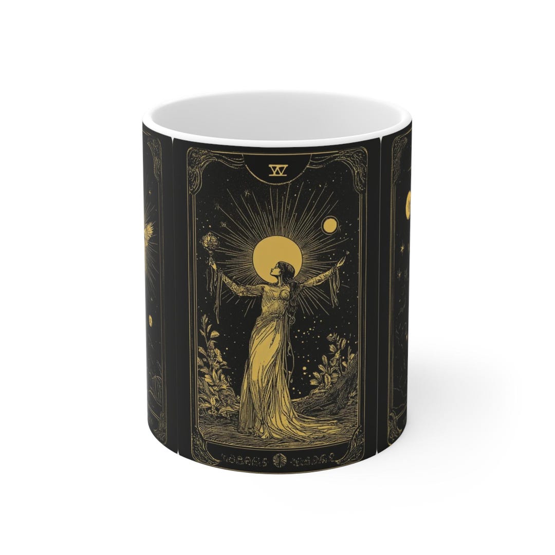 Tarot Art Mug Mystic Coffee Cup Spiritual Gift for Tarot Lovers ...