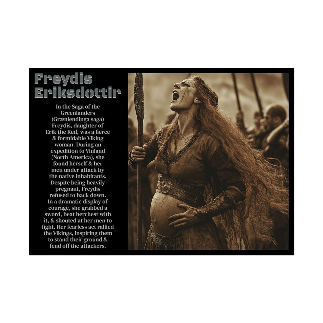 Freydis Eriksdottir Viking Rolled Poster, Historical Decor for Norse ...