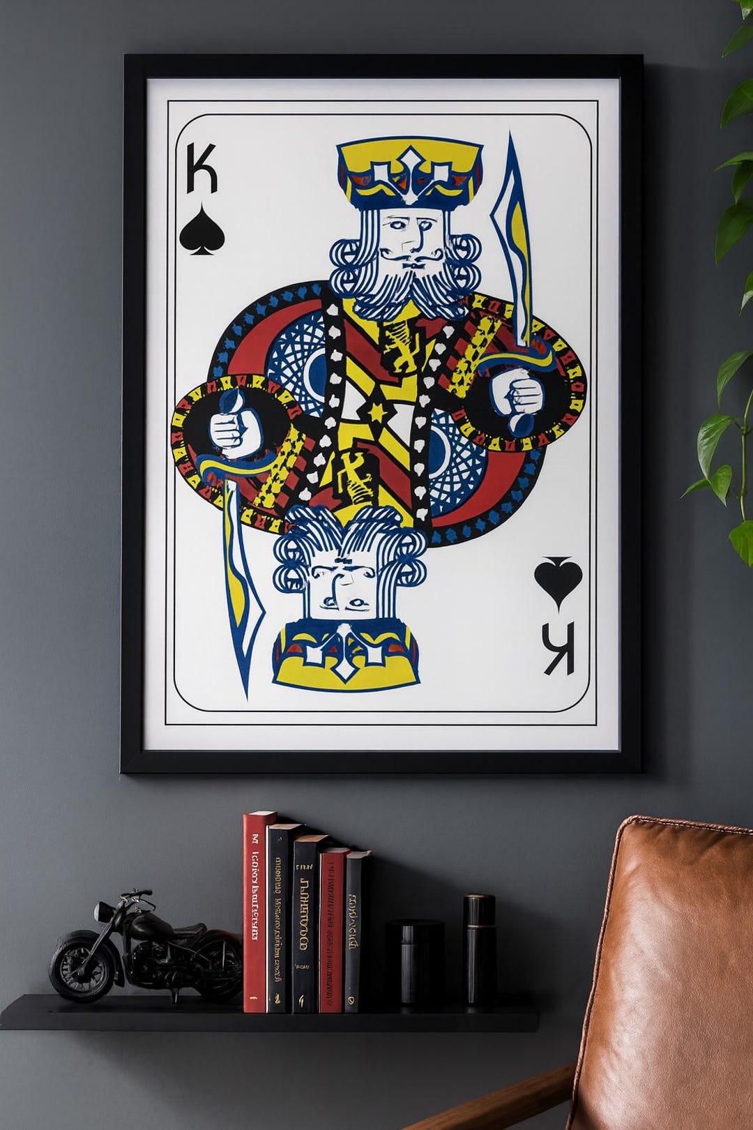 King of Spades Playing Card Wall Art, Instant Printable Digital ...