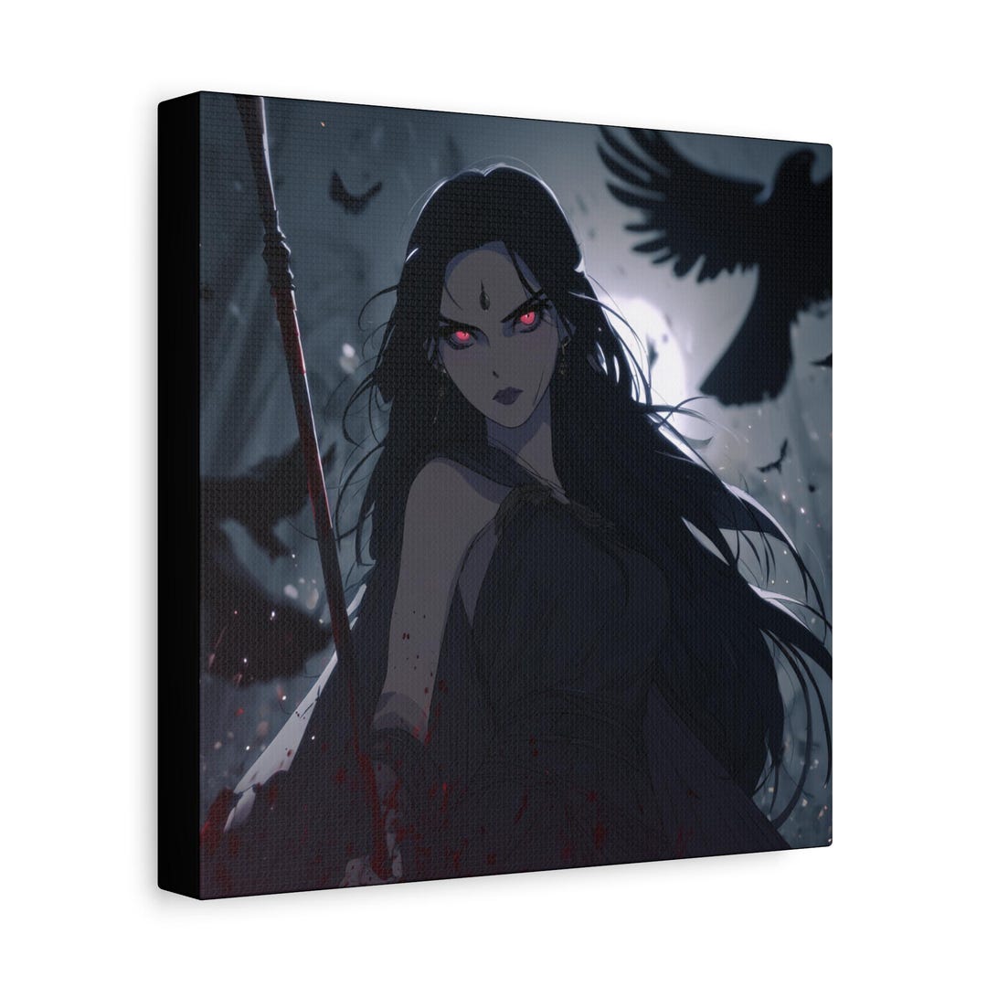 Dark Di Sney Irish Goddess the Morrigan With Red Eyes Matte Canvas ...