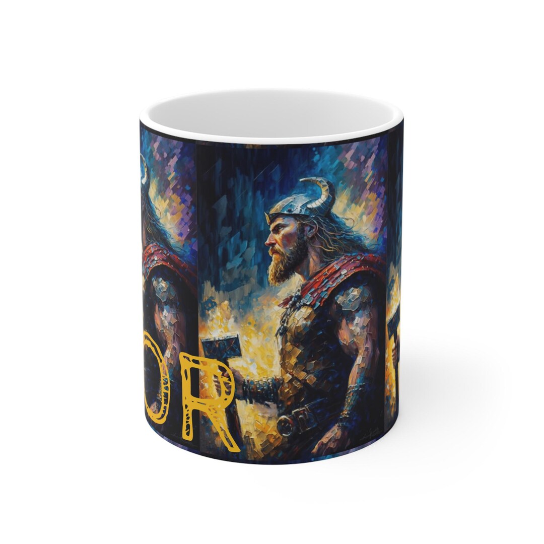 Thor Mug, Norse Mythology Coffee Cup, Gift for Marvel Fans, Viking ...