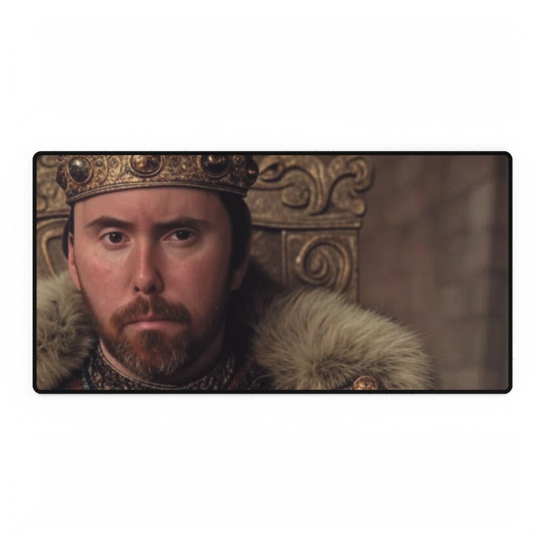 Asmongold Regal King Desk Mat, Elegant Gaming, Nerdy Office, or Home ...