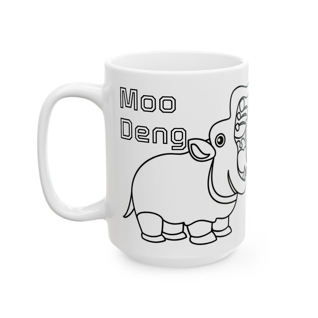 Moo Deng: Color Your Own Ceramic Mug Fun DIY Coffee Cup for Kids ...