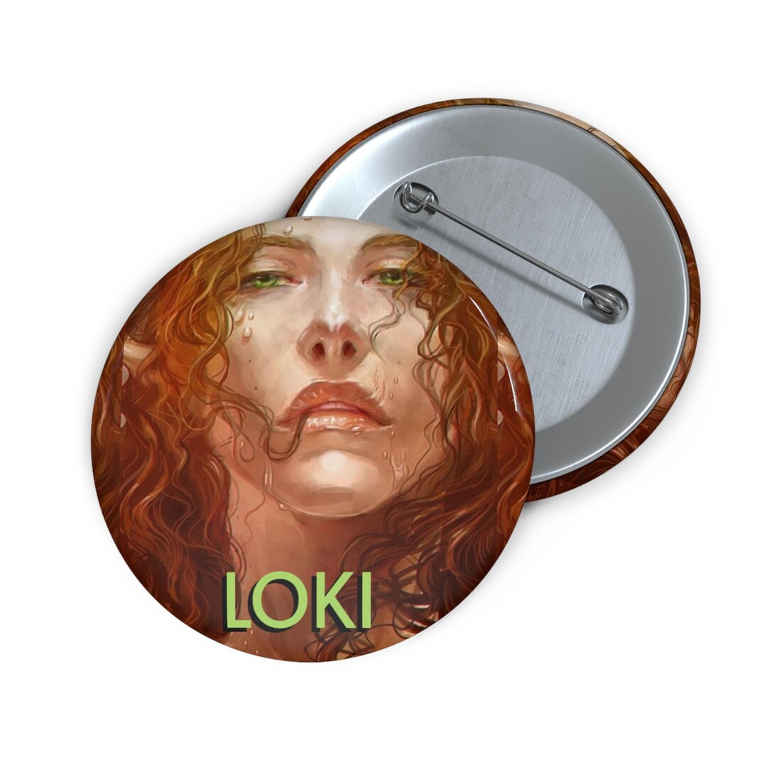 Norse God Loki Pin Buttons - Loki Art, Unique Gifts for Fans ...