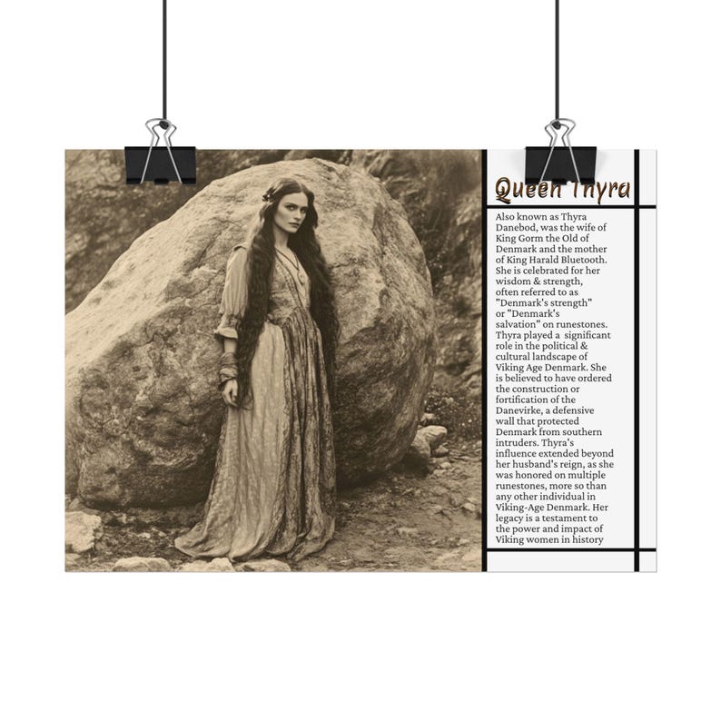 Queen Thyra Viking Rolled Poster | Vintage Wall Art, Home Décor, Gift ...