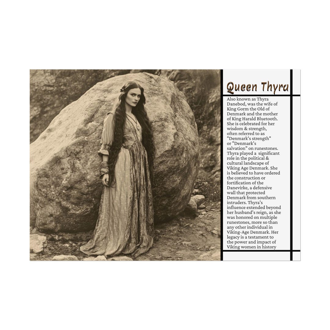 Queen Thyra Viking Rolled Poster Vintage Wall Art, Home Décor, Gift for ...