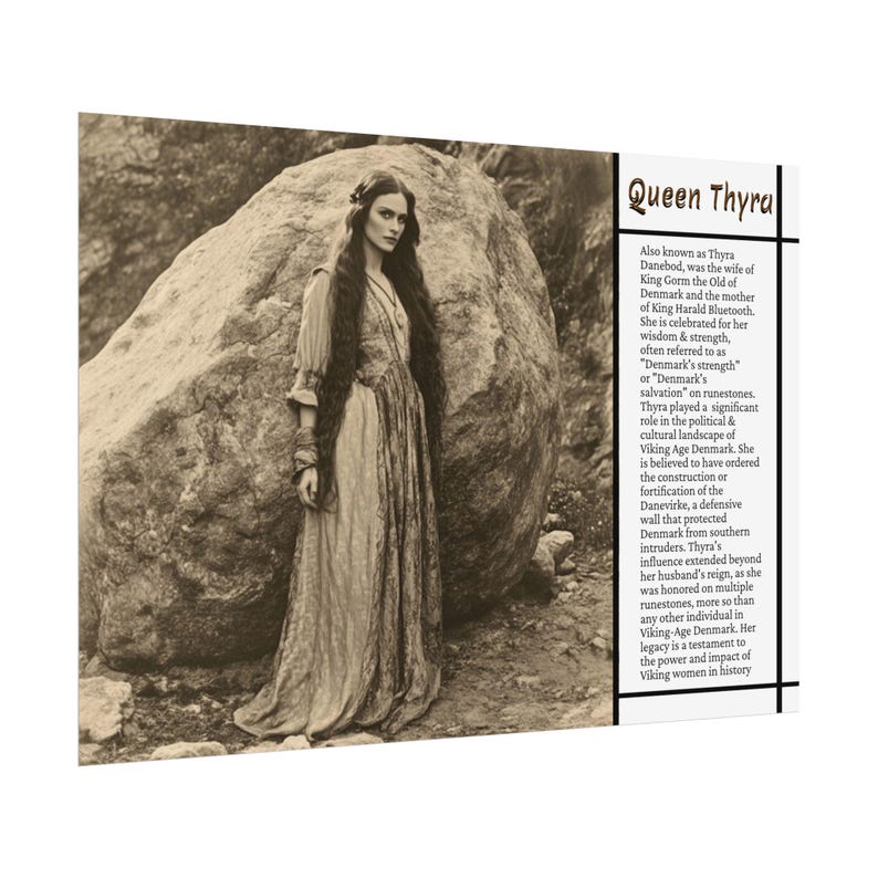 Queen Thyra Viking Rolled Poster | Vintage Wall Art, Home Décor, Gift ...
