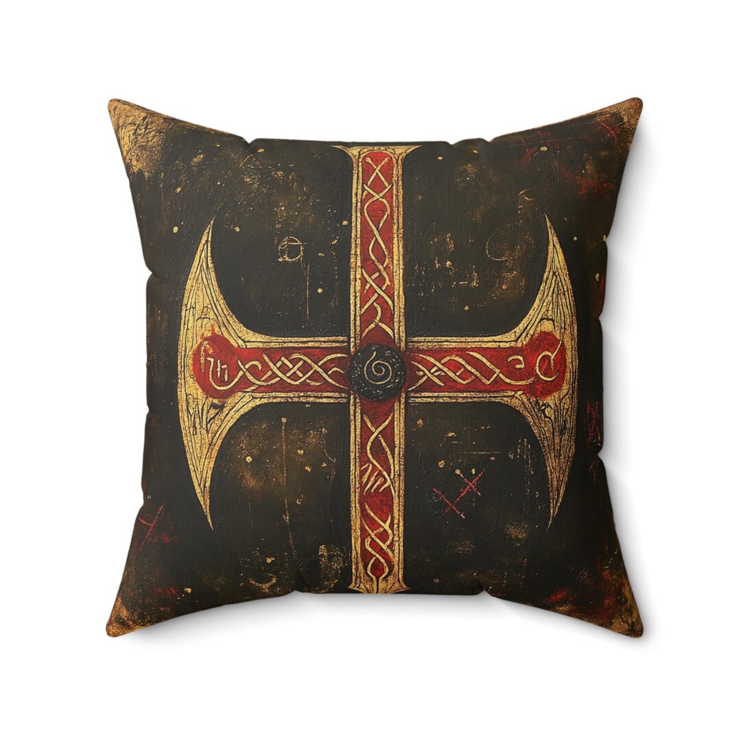 Viking-inspired Decorative Pillow, Rustic Home Decor, Cozy Couch ...