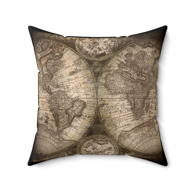 World Map Pillow - Etsy