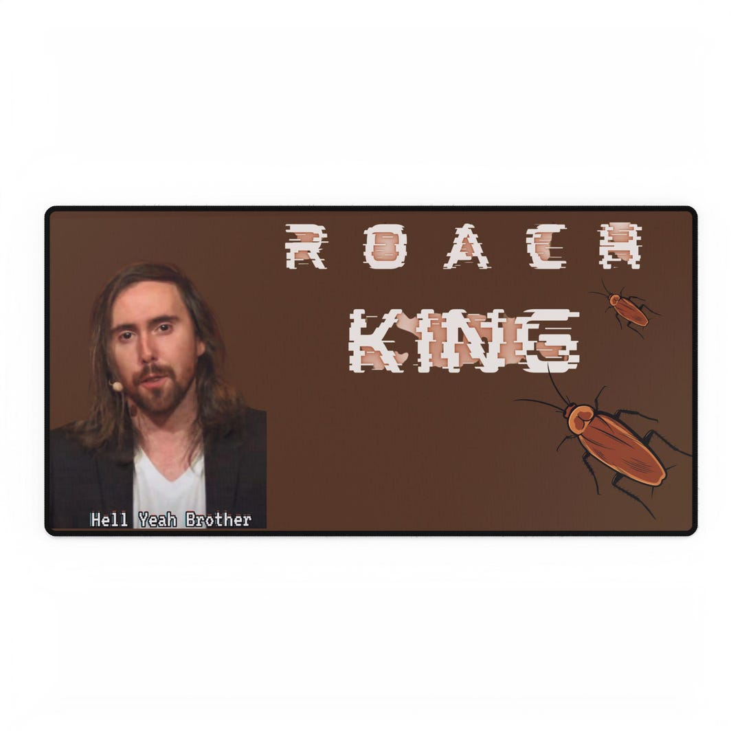 Asmongold Funny Roach King Desk Mat, Unique Office Accessory, Gamer ...