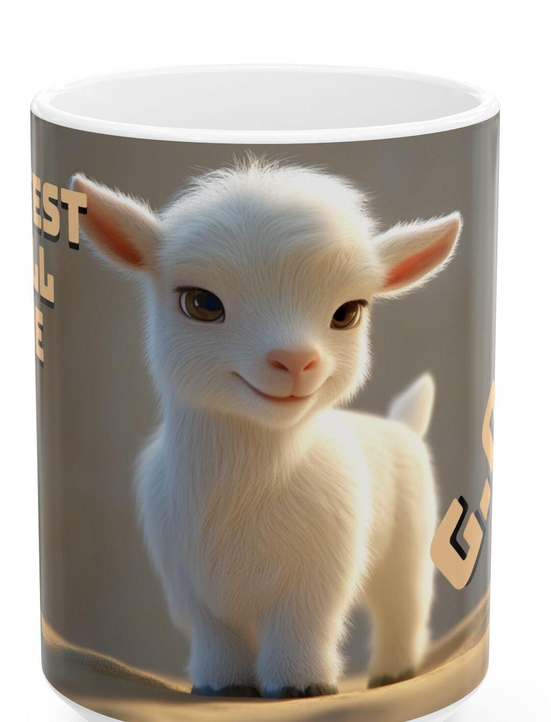 Greatest of All Time Cute Goat Ceramic Mug - Great for Animal Lovers ...