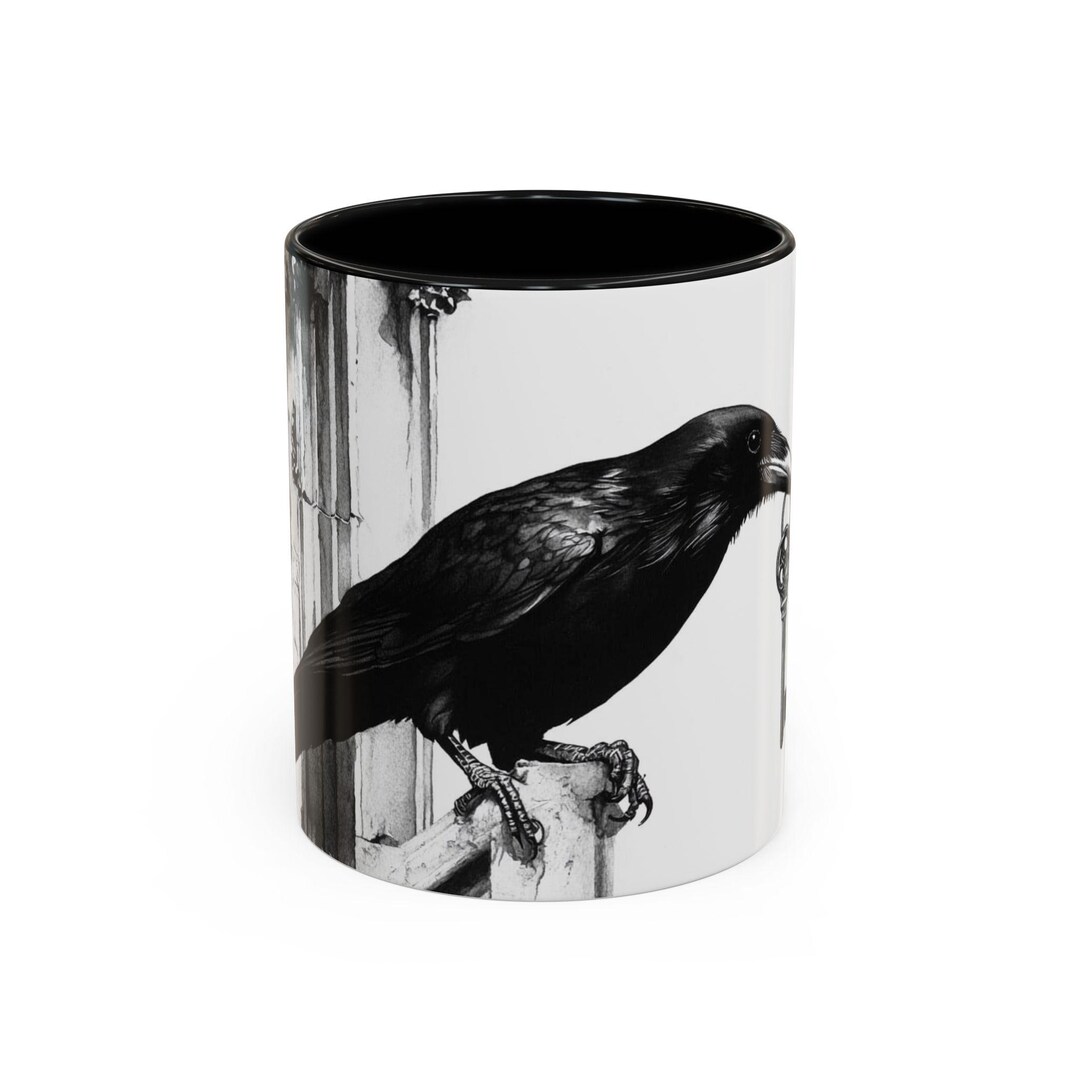 Mysterious Raven Coffee Mug, Gothic Raven Cup, Unique Gift, Coffee ...