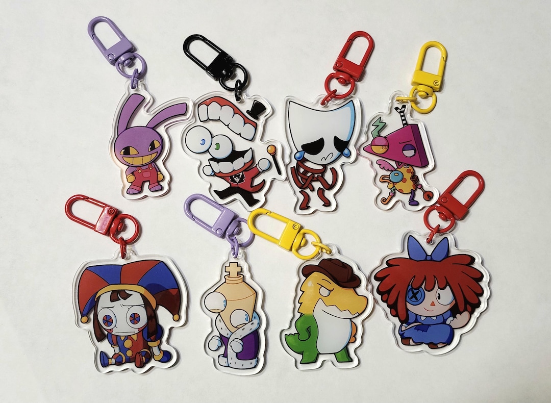 The Amazing Digital Circus 2 Inch Acrylic Keychains: Pomni, Jax ...