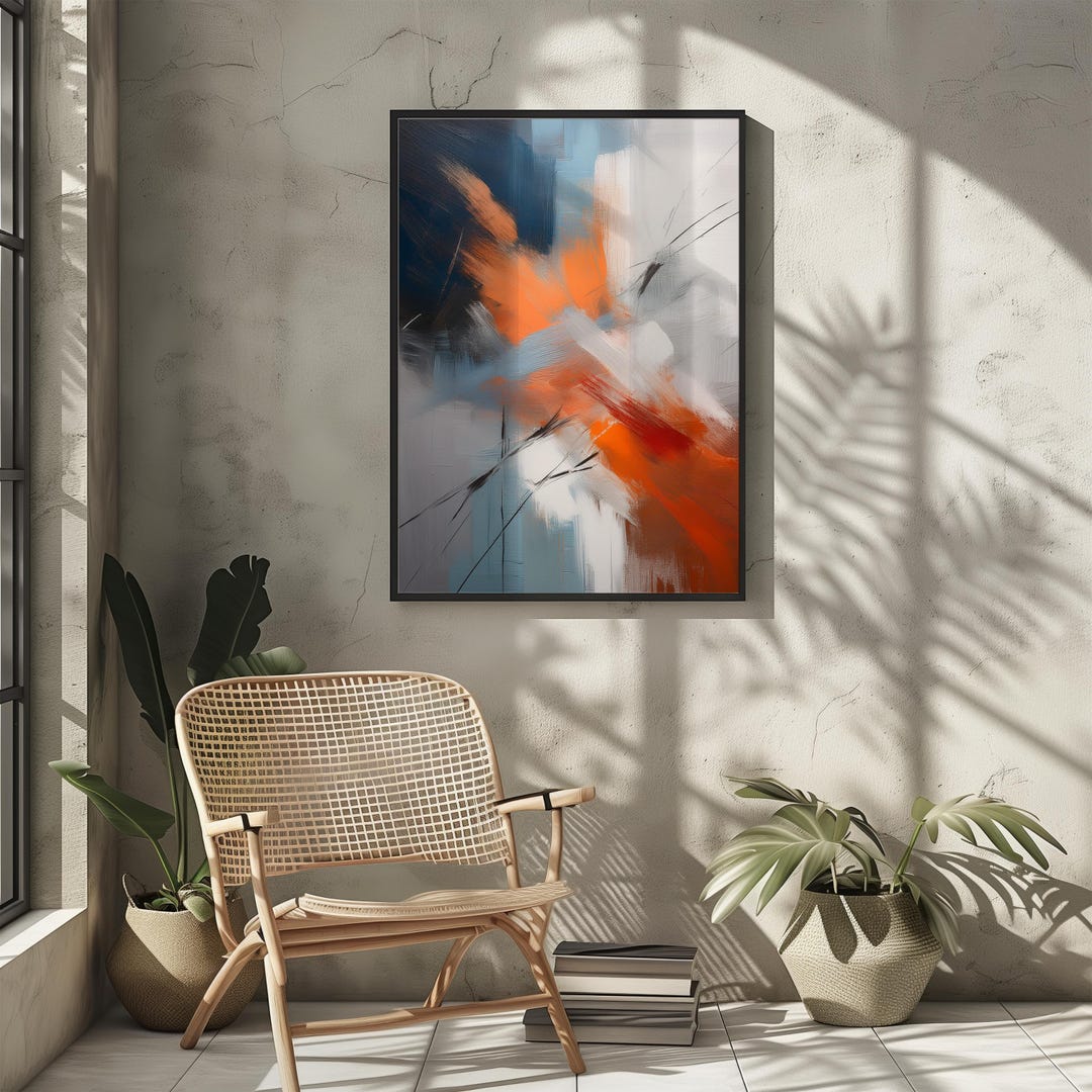 Multi Coloured Abstract Art Print, Modern Home Decor - Etsy