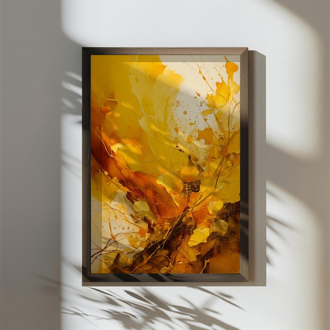 Yellow Abstract Watercolor Art Print, Modern Home Decor - Etsy