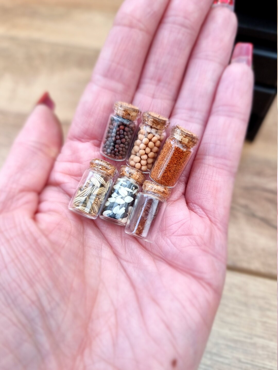 Set of 6 Miniature Dolls House Food Jars 1:12 Miniature Food for ...