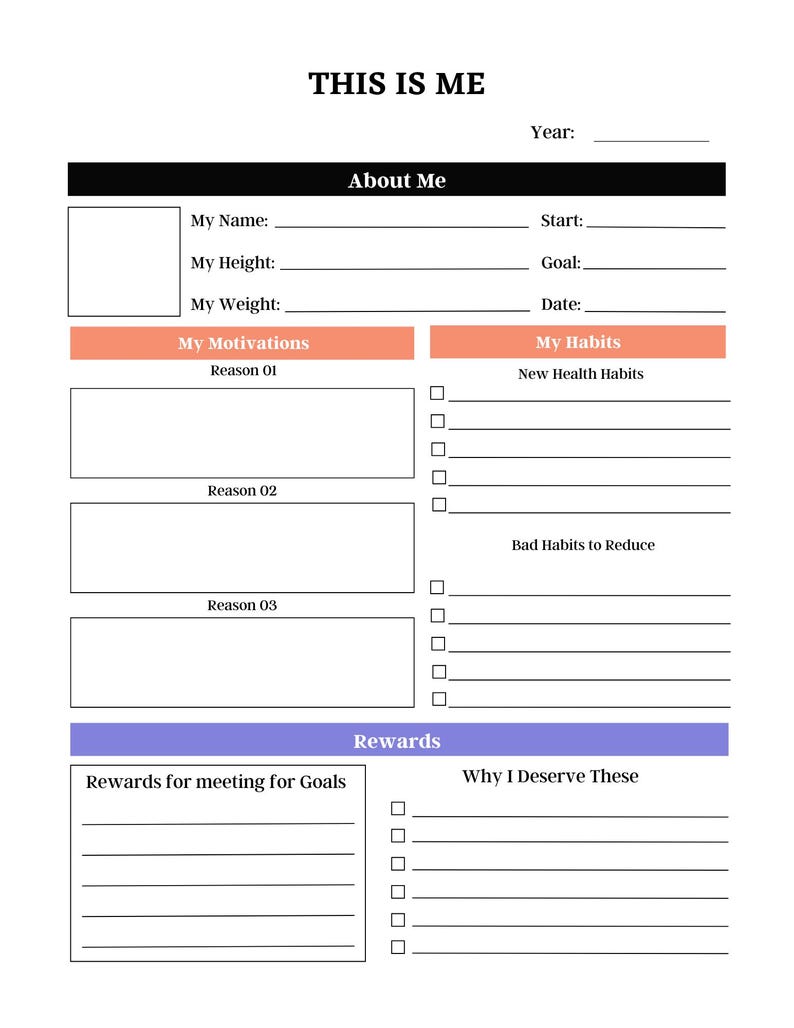 Fitness Planner, Workout Journal, Health Tracker, Daily Exercise Log ...