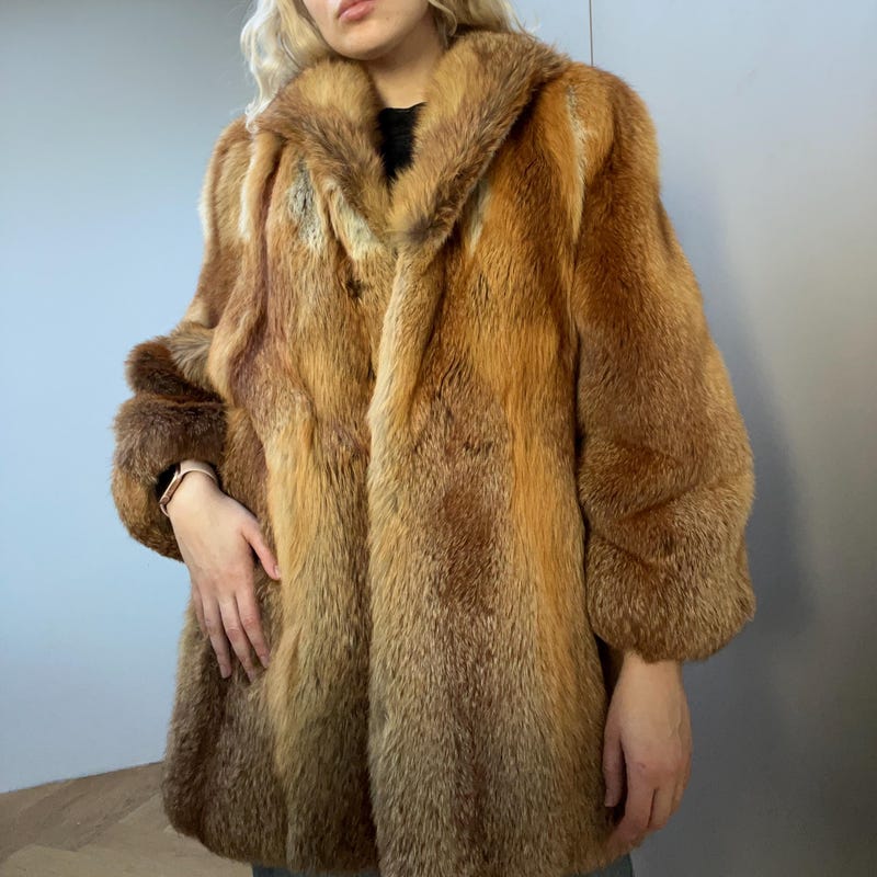 Red Fox Fur Coat - Etsy