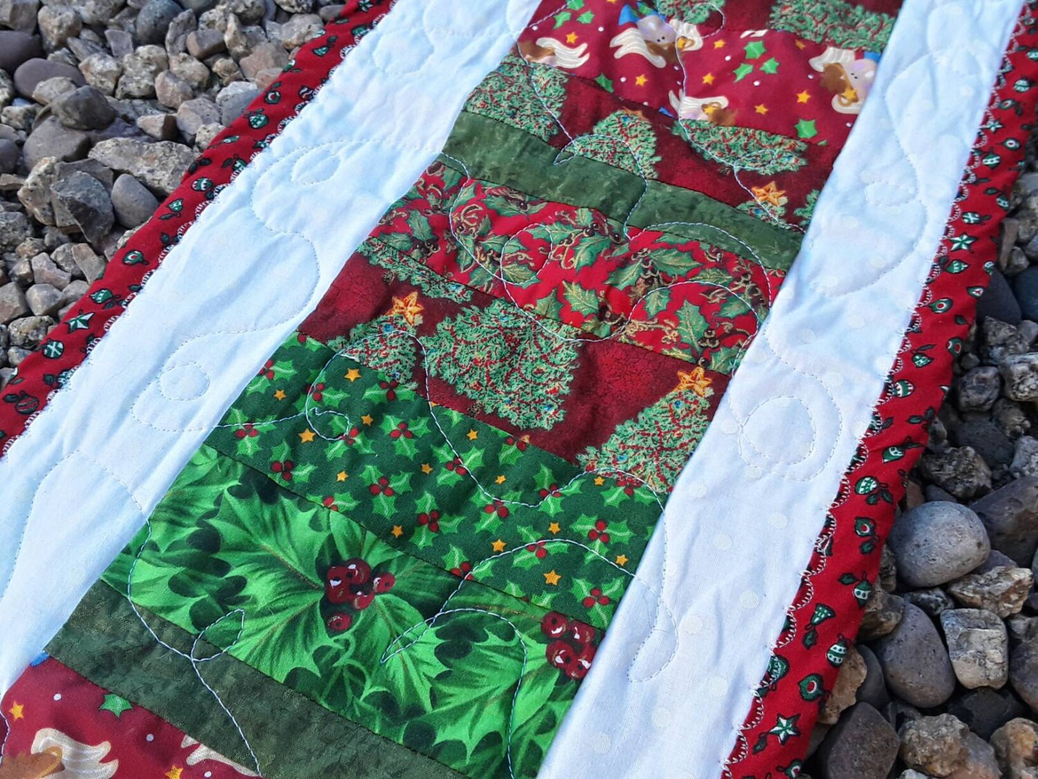 Long Christmas Table Runner Holiday Table Dresser Scarf Bed - Etsy