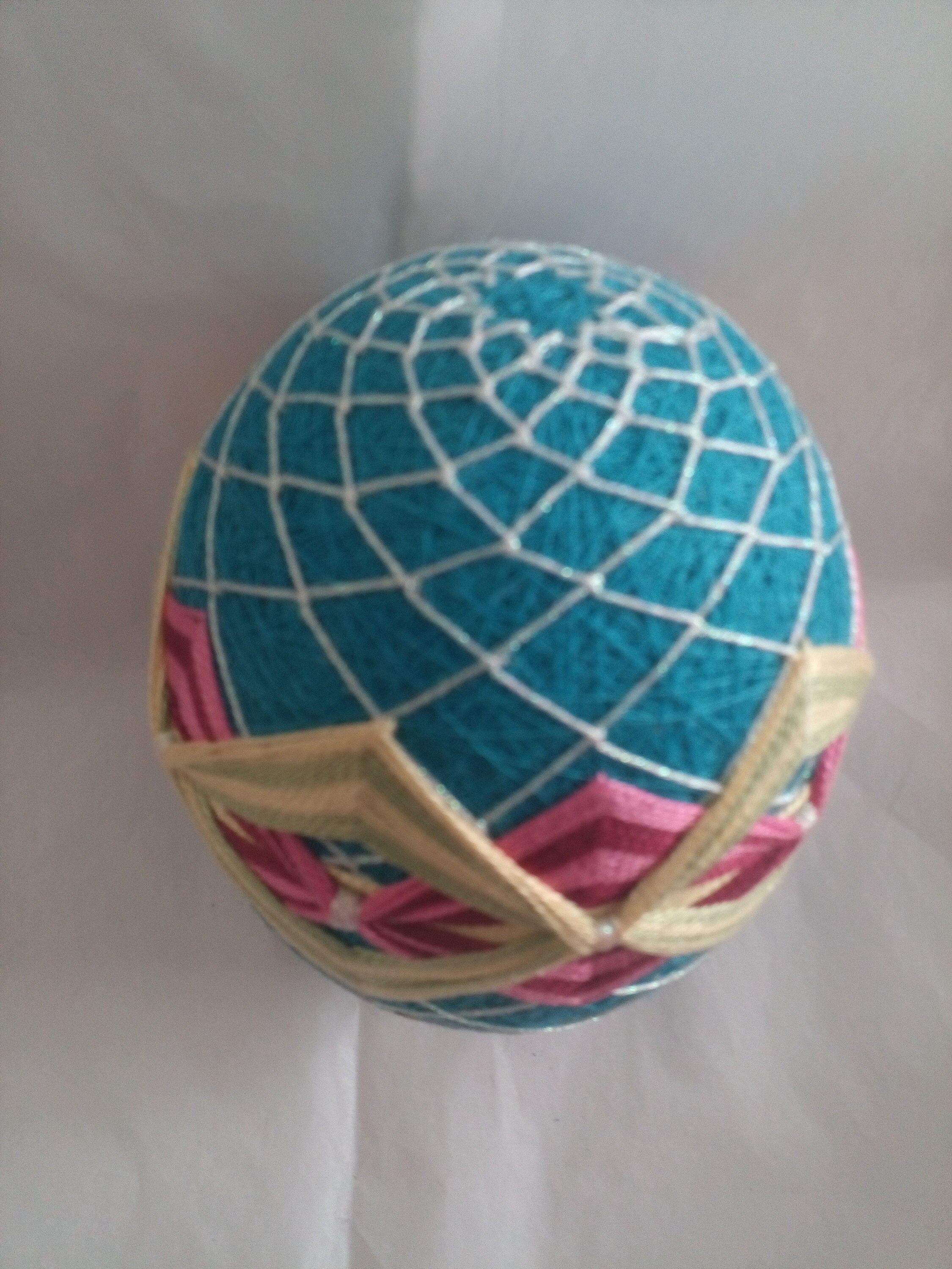 Large Blue Temari Egg - Etsy