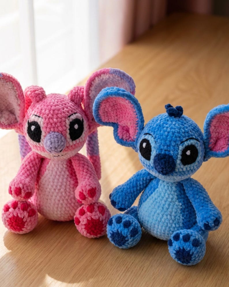 Stitch & Angel Amigurumi Crochet Pattern PDF – Plush Toy Duo ...