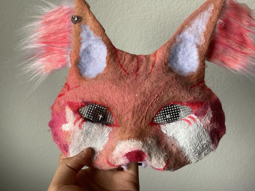 Pink Cat Mask - Etsy