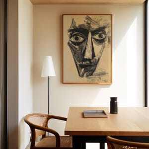 Lines of Reflection | Abstract Expressionist Face Digital Wall Art ...